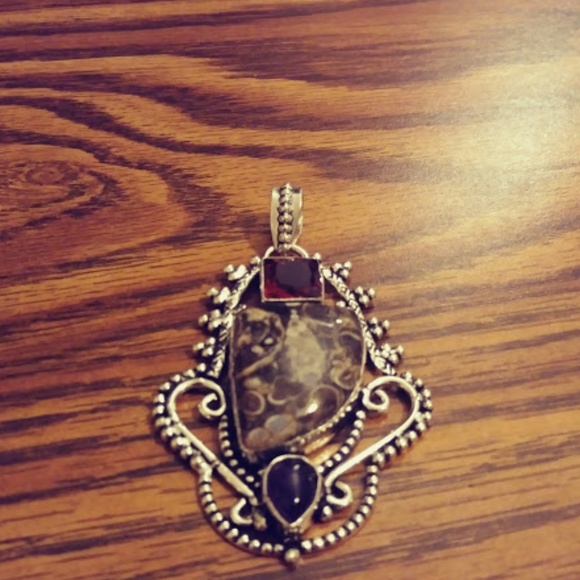 Handmade | Jewelry | Turtella Jaspergarnetamethyst Pendant Kp23 | Poshmark